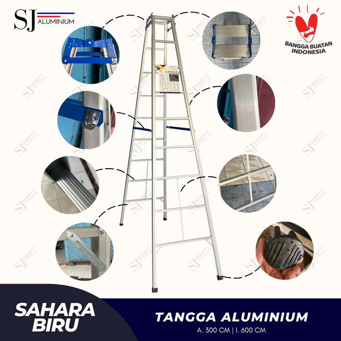 Jual TANGGA LIPAT ALUMINIUM LADDER SAHARA - UKURAN 3 METER / 3 M / 300 ...