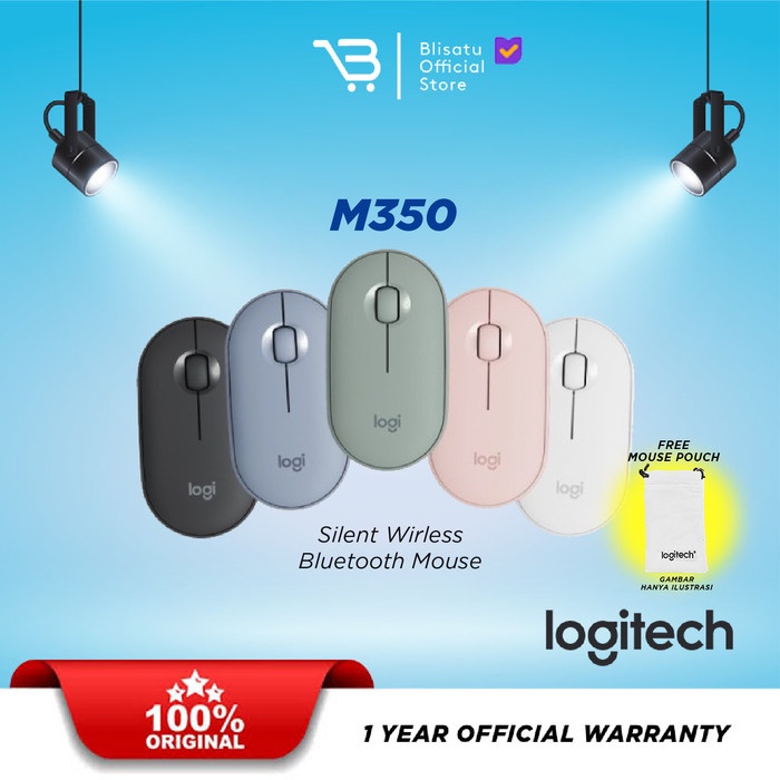 Jual Logitech M350 Pebble Wireless Bluetooth Mouse | Shopee Indonesia