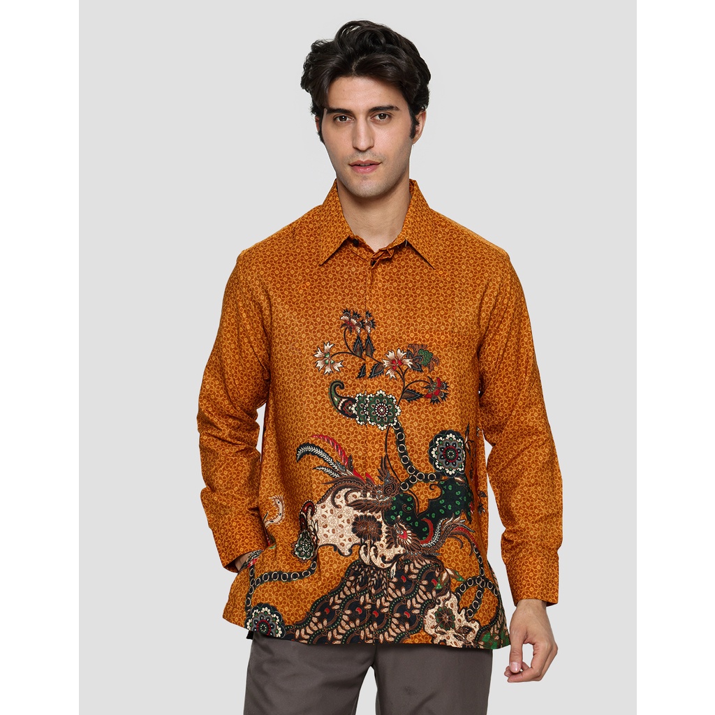 Jual Adikusuma Kemeja Regular Fit Batik Bunga Rantai Pria Br 120103487 ...