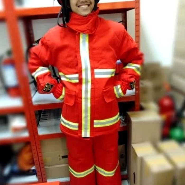 Jual Termurah Baju Pemadam Api / Baju Damkar 1 Set Omega Merah ...