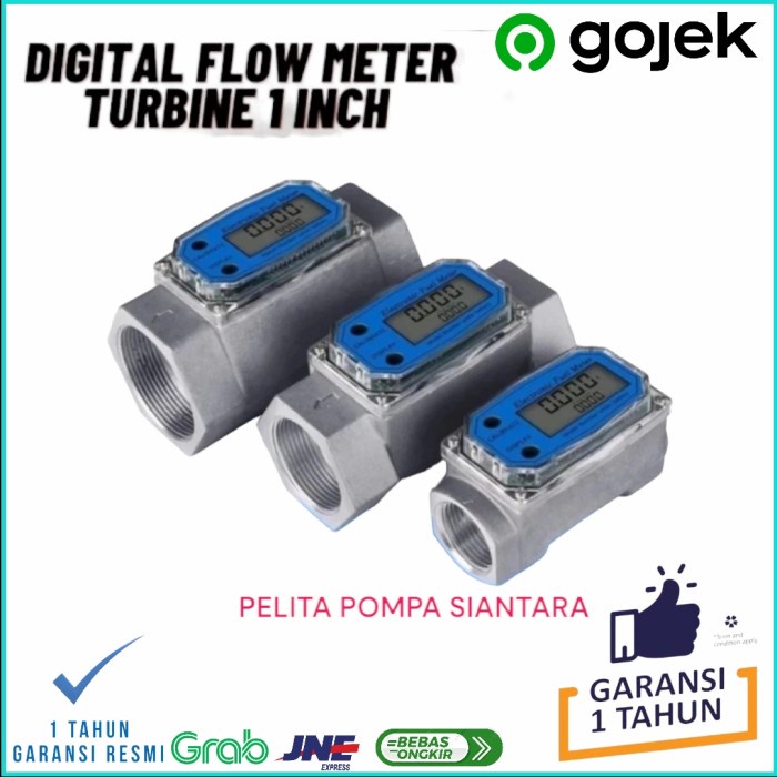 Jual Original Digital Flow Meter Turbine 1Inch Flow Meter Solar/Air Digital 1 Inch Limited ...