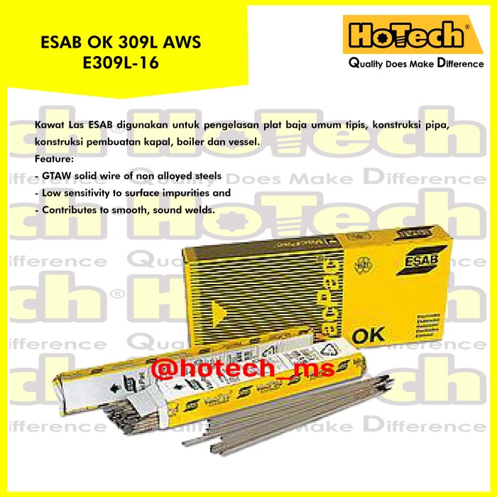 Jual [Original] Esab Ok 309L Size 3.2 X 300Mm Stick Smaw Welding ...