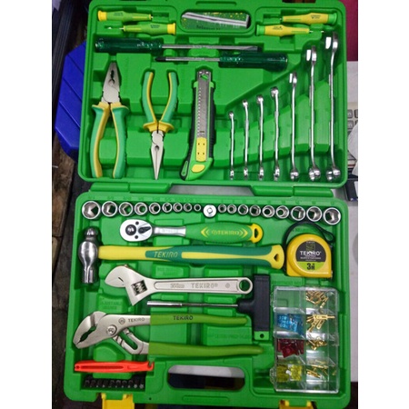 Jual [Ori] Tekiro Kunci Tool Set / Mechanic Tools 60 Pcs Tekiro Box Plastik Terbatas | Shopee ...
