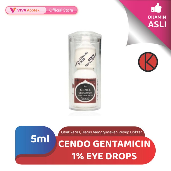Jual Cendo Gentamycin 1% Eye Drops / Infeksi Mata / Antibiotik (5 ml ...
