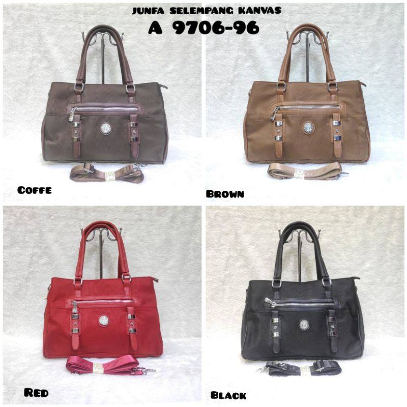 Jual TAS SELEPANG JUNFA ORIGINAL 3 RUANG 9706-96 BAHAN KANVAS | Shopee Indonesia