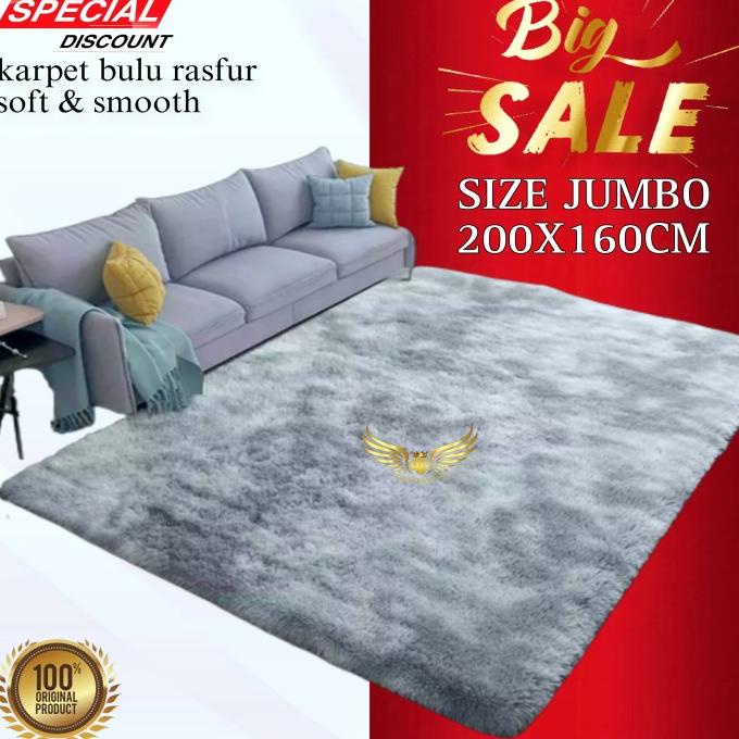 Jual karpet bulu ukuran besar 200x160x5cm | Shopee Indonesia