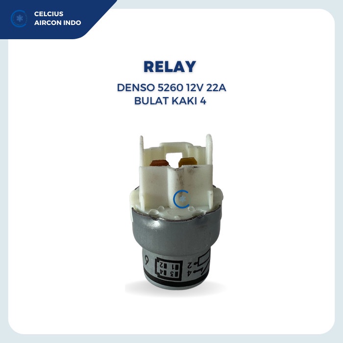 Jual Relay Ac Mobil Bulat Kaki 4 Denso 12V 22A | Shopee Indonesia