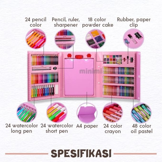 Jual Crayon Pensil Warna Anak Alat Melukis Menggambar Krayon Lengkap ...
