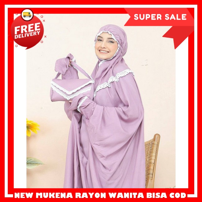 Jual Mekena Terusan Bahan Adem Mokena Dwasa Terbaru 2024 Telekung Putih ...