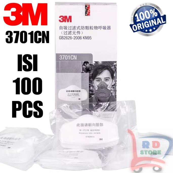 Jual Refill Filter Cotton 3M 3701CN KN95 Masker 3200/3700 BOX 100 PCS ...