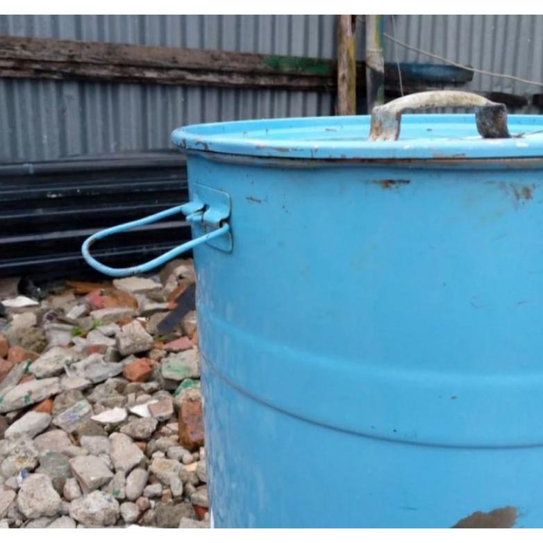 Jual Promo Tong Sampah/Drum Besi/Tong 60 Liter/Pail/Ember Besar Viral ...