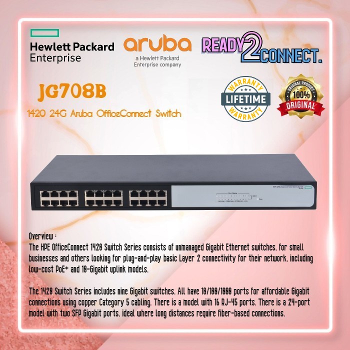 Jual HP JG708B 24 Port Switch Gigabit 1420-24G | Shopee Indonesia