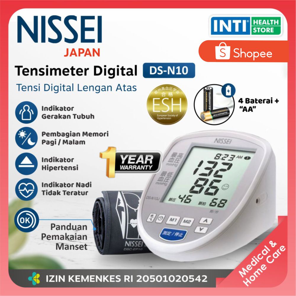 Jual Nissei | Tensimeter Digital Nissei DS N10 | Blood Pressure Monitor ...