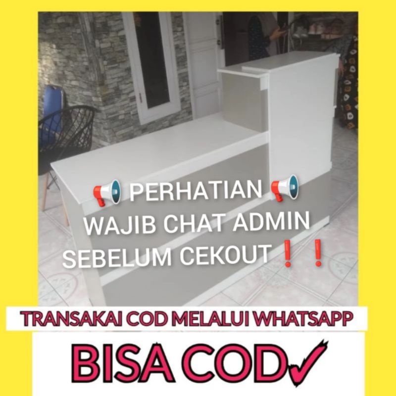 Jual MEJA LAUNDRY ABU PUTIH / MEJA KASIR / MEJA RESEPSIONIS / MEJA ...