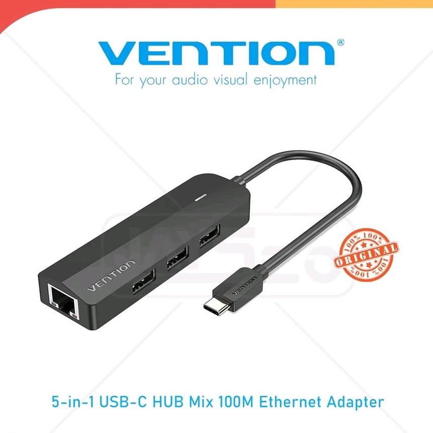 Jual Vention USB-C to RJ45 LAN Fast Ethernet Hub USB LAN | Shopee Indonesia