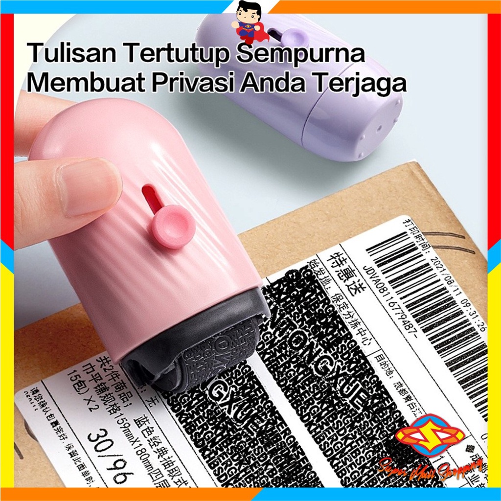Jual SMS Roller Stamp Cutter 2 IN 1 Stempel Pelindung Identitas ...