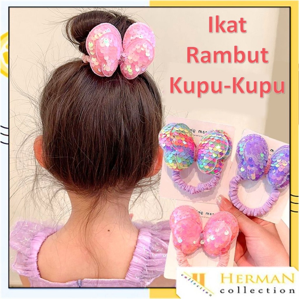 Jual HC Ikat Rambut Anak Perempuan Bentuk Kupu-Kupu Kunciran Rambut ...