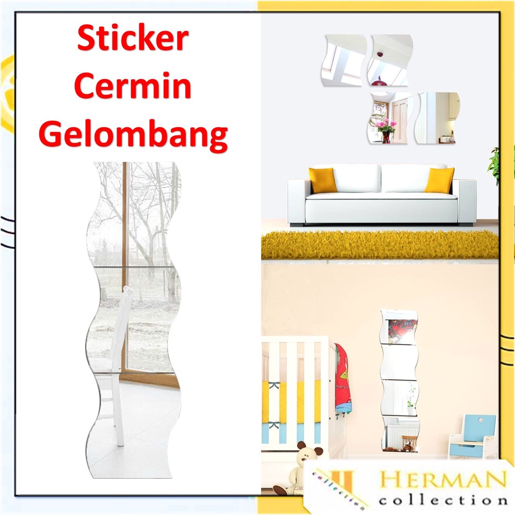 Jual HC Stiker Cermin Kaca Dinding Anti Pecah 20 x 19 CM Acrylic Kaca ...