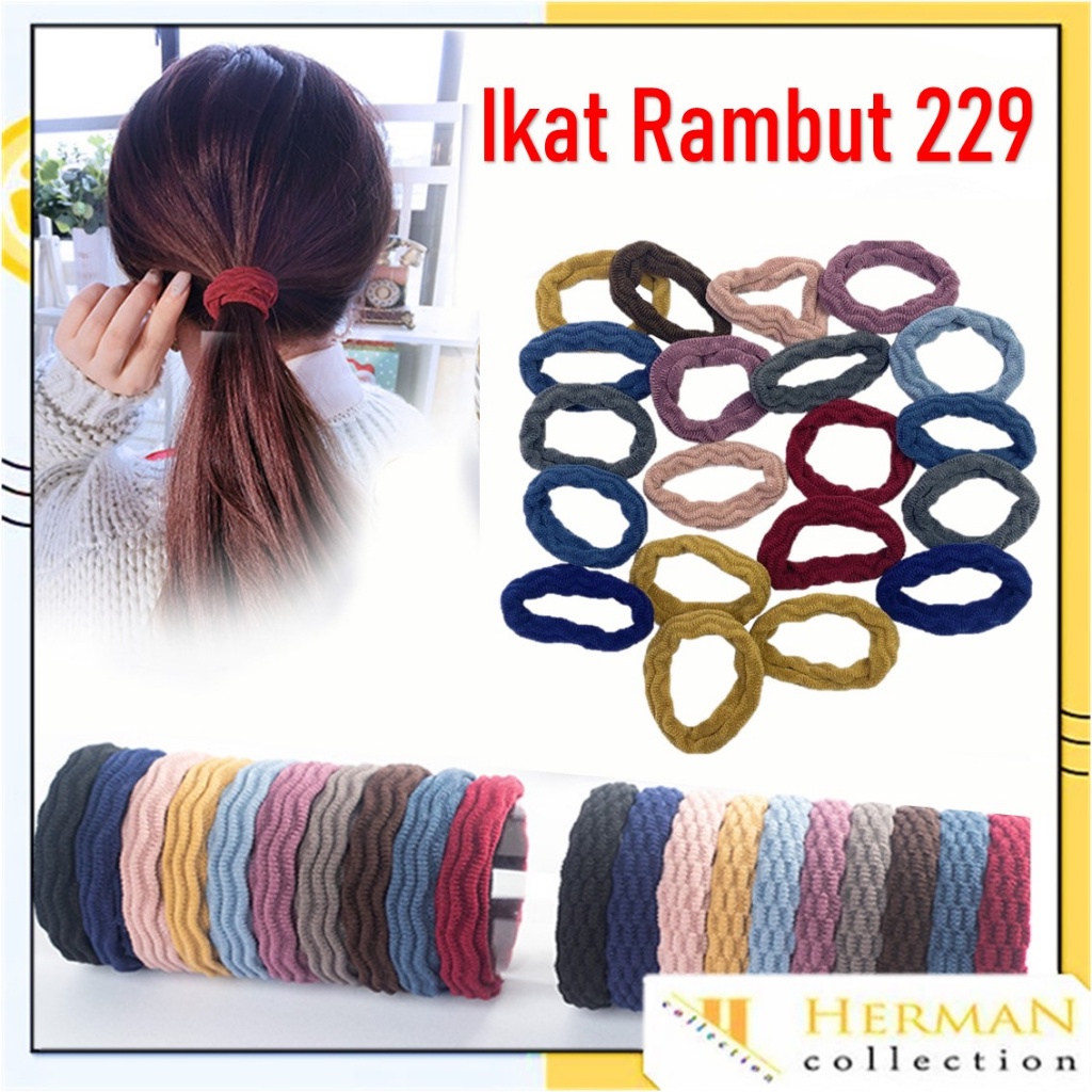 Jual HC Ikat Rambut Elastis 20Pcs KODE 229 Kunciran Rambut Motif Gelombang 20Pcs Kuat Gaya Korea ...
