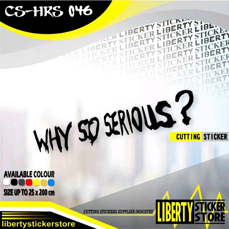 Jual Cutting Sticker Joker Why So Serious | Cutting Stiker Joker Why So ...