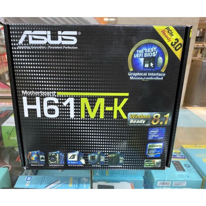 Jual MOTHERBOARD ASUS H61 MK LGA 1155 / AXPER H61 NVME LGA 1155 ...