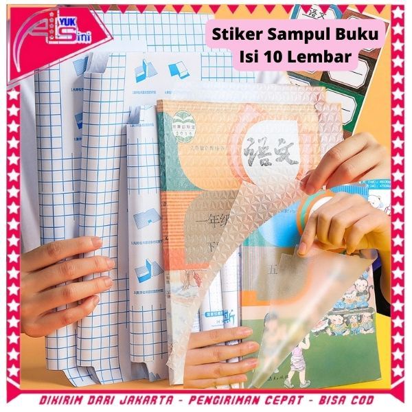 Jual As Stiker Sampul Buku Isi 10 Lembar Self Adhesive Book Cover