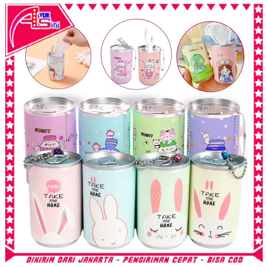 Jual AS Tisu Basah Kaleng isi 30 Lembar Kreatif Minuman Kaleng ...