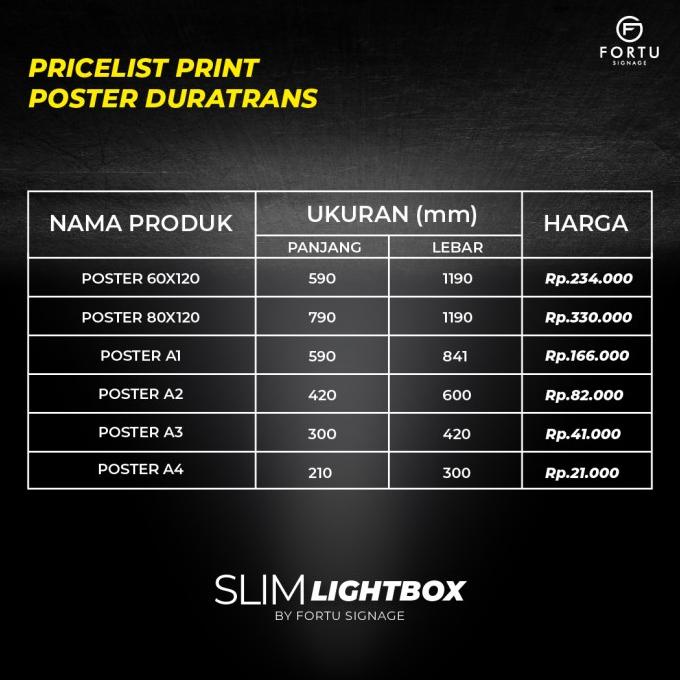 Jual SLIM LIGHT BOX / BOARD MENU FRAME LED LIGHT POSTER A1 A2 A3 A4 | Shopee Indonesia