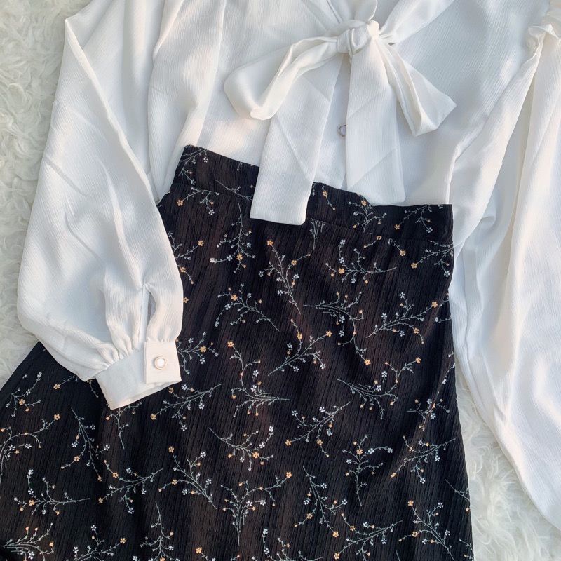 Jual Rok Wanita Crinkle Flowy Motif Korean Style | Shopee Indonesia