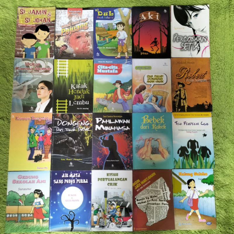 Jual ORIGINAL BUKU NOVEL SASTRA DAN CERPEN SI JAMIN & SI JOHAN KAKEK ...