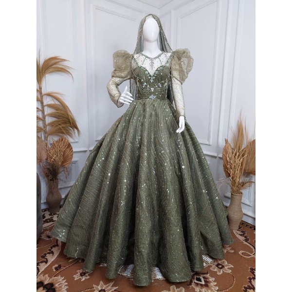 Jual BALLGOWN PENGERTIAN MEWAH/GAUN BARBIE PENTING MODREN/GAUN PAYET ...