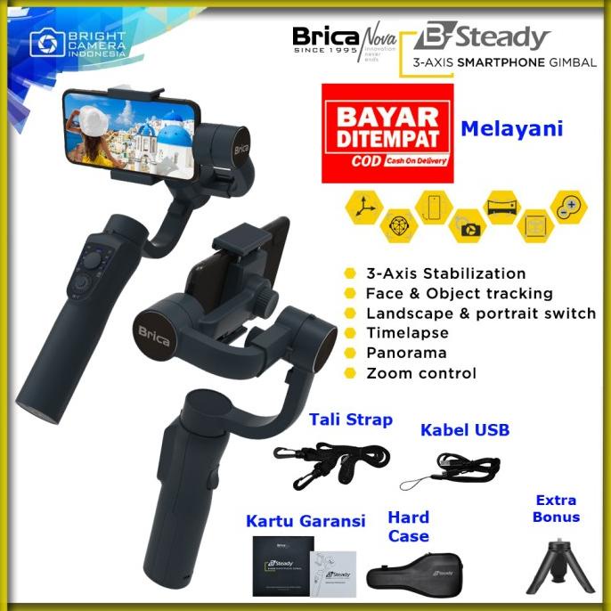Jual Brica B-Steady 3 Axis Gimbal HP - Black - Bonus Tripod Mini ...