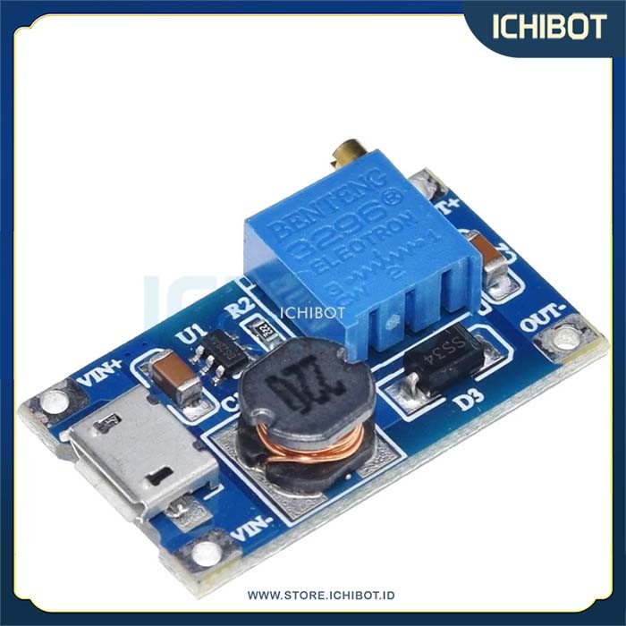 Jual MT3608 2A Max DC DC Step Up 3-5V to 5V/9V/12V/24V USB Module Booster | Shopee Indonesia