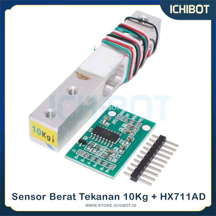 Jual Sensor Berat Tekanan Range 10Kg dengan Modul HX711AD | Shopee ...