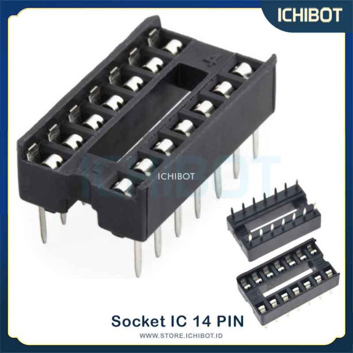 Jual (10pcs) Socket IC 14 Pin 14P 14Pin IC Socket Connector | Shopee ...