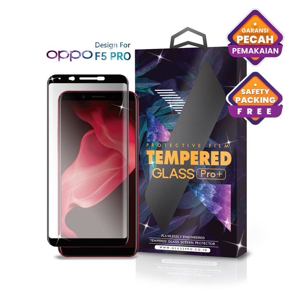 Jual Glass Pro Tempered Glass Oppo F5 Pro Full Cover - Premium | Shopee ...