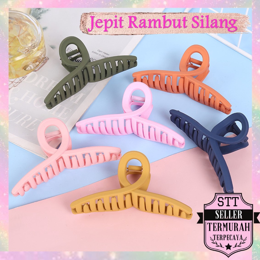 Jual STT Jepit Rambut Salon Slim Jedai Doff 11cm Jepitan Rambut Silang ...