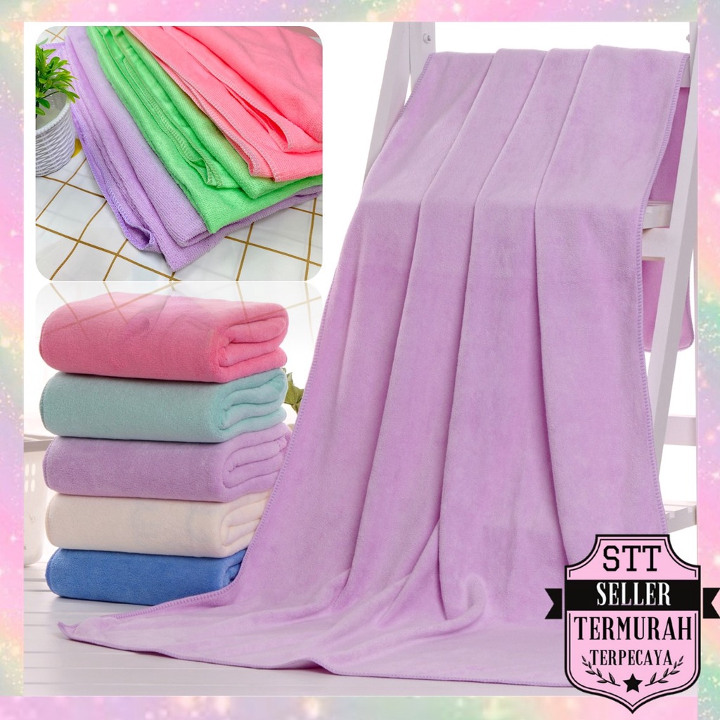 Jual STT Handuk Mandi Polos 73 X 136 Cm Handuk Jumbo Dewasa Microfiber ...