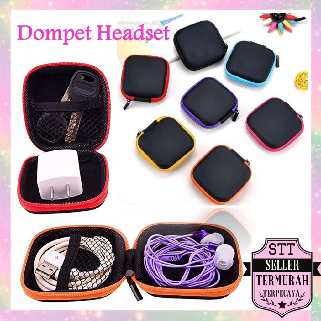 Jual STT Dompet Headset & Koin Petak Pouch Penyimpanan Charger Mini ...