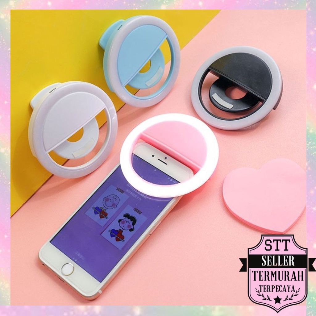 Jual STT Ring Selfie LED Ring Selfie Bulat Untuk Kamera HP Mikro USB ...