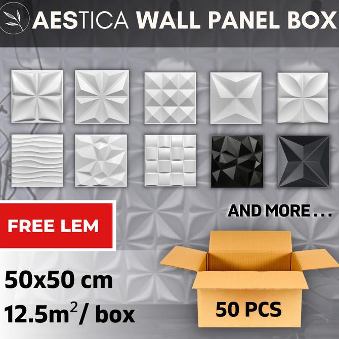 Jual 3D PVC Wall panel 1 BOX 50x50CM Dinding Wallpaper | Dekor rumah ...