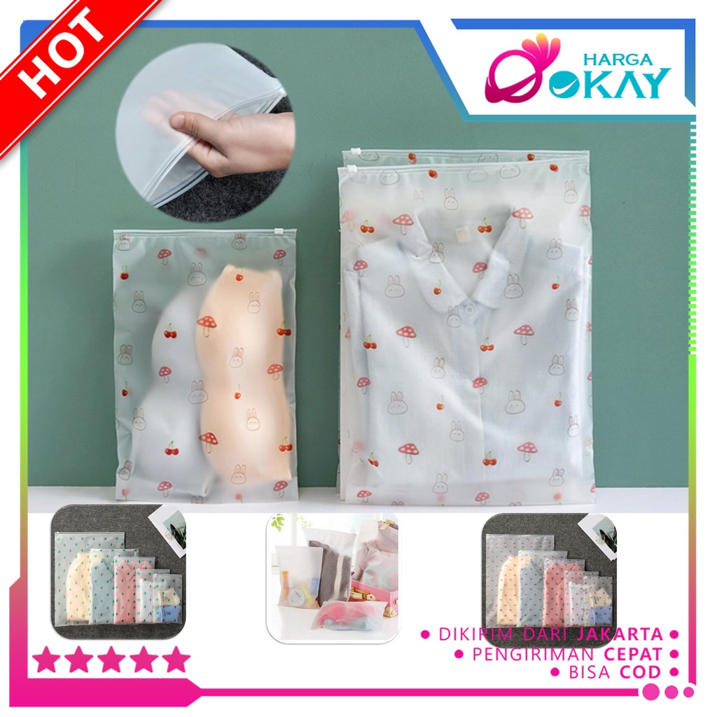 Jual HO Ziplock Karakter Travel Pouch Serbaguna Polos Zipper Motif ...
