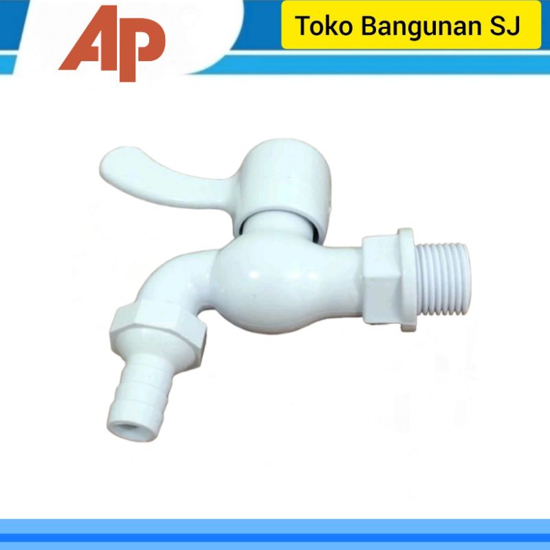 Jual Kran Air Plastik 1/2 Kran Air PVC Model Engkol 1/2 atau Kran Air ...