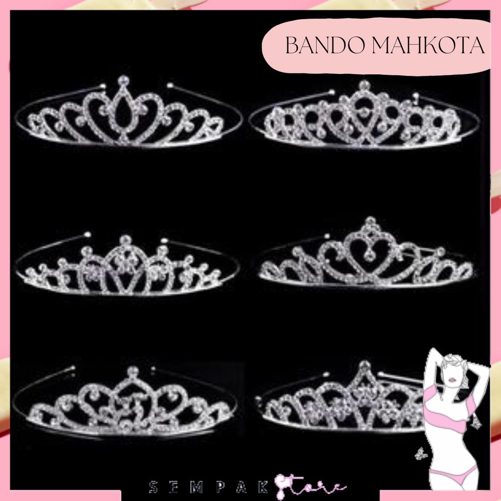 Jual SS Bando Mahkota Wanita Crown Berlian Women Jewelry Bando Anak Dengan Mutiara Aksesoris ...