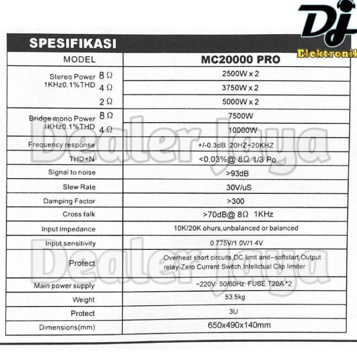 Jual POWER AMPLIFIER PHASELAB / PHASE LAB MC 20000 PRO / MC20000 PRO ...