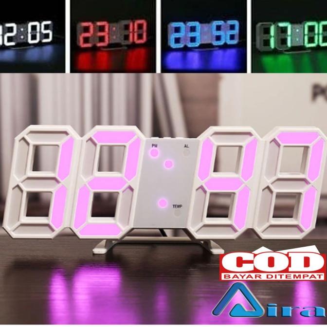Jual JAM LED DIGITAL TS - S60 - W LED Digital Clock JAM DINDING DIGITAL ...