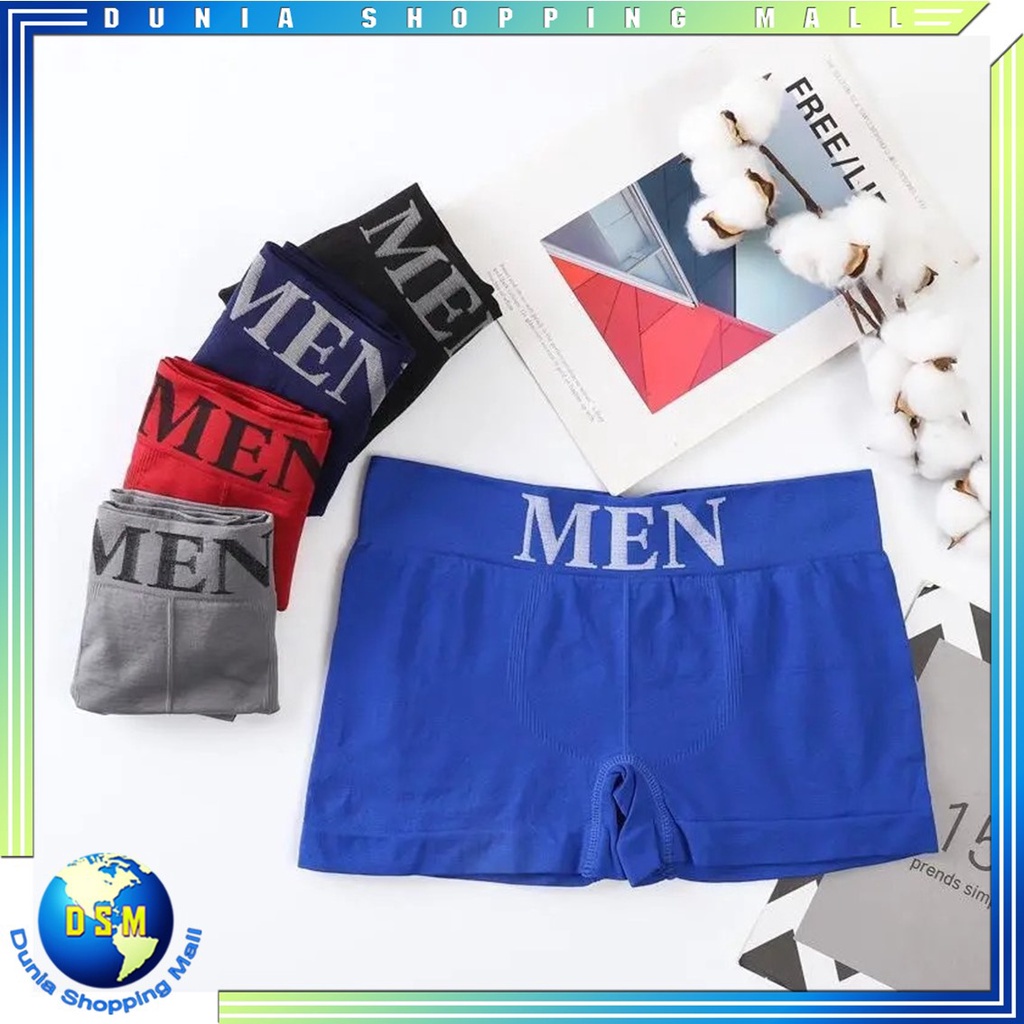 Jual DSM Celana Boxer Pria 6711 Kolor Pendek Polos Cowok Underwear Man ...