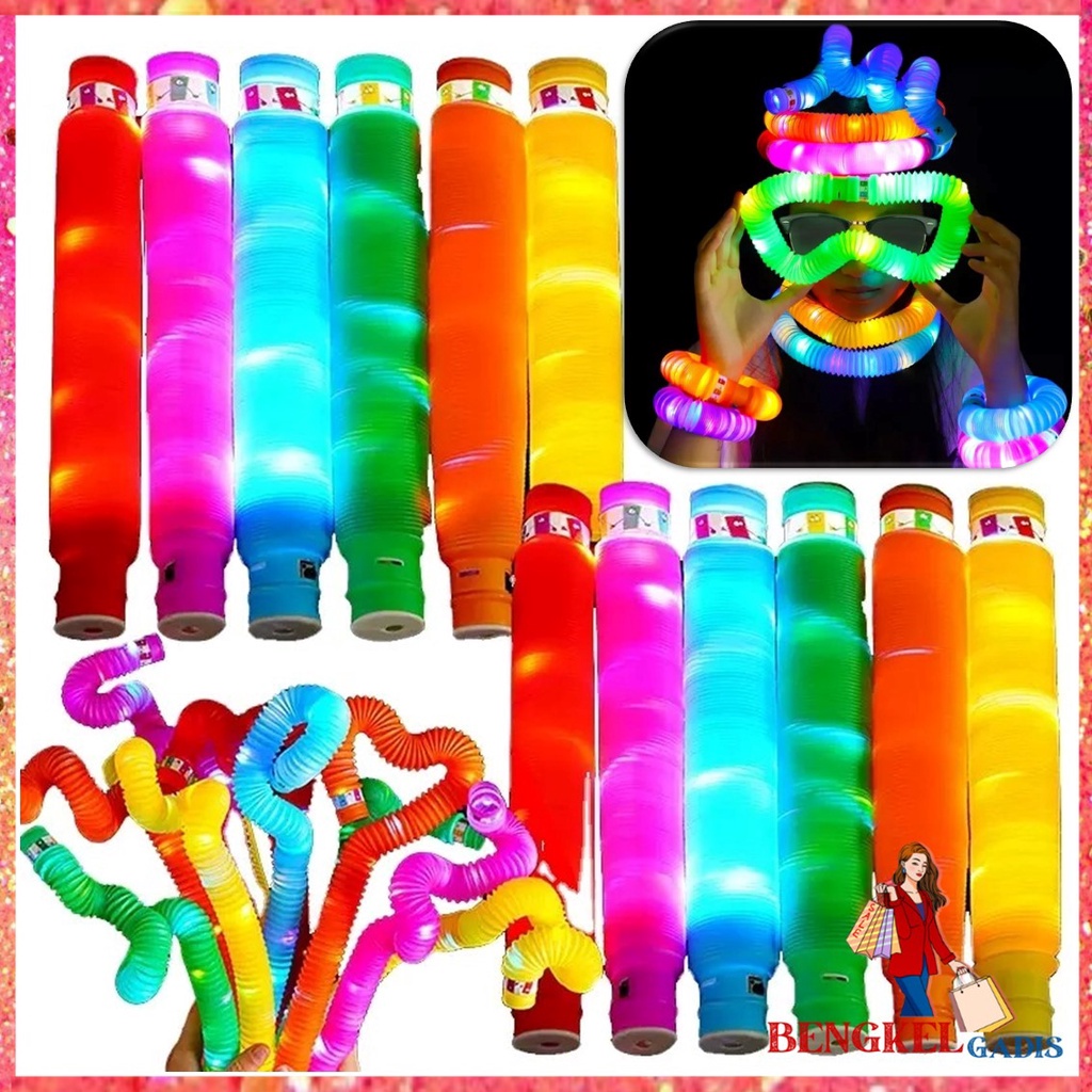 Jual Pop Light Tube LED Pipa Stik Selang Kerut Pop Tubes Pipes Unicorn ...