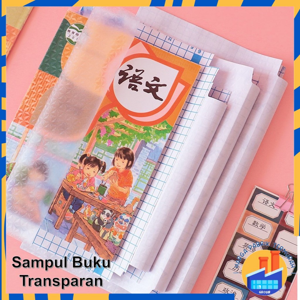 Jual HPT Stiker Sampul Buku Bening Isi 10 Lembar Self-Adhesive Book ...