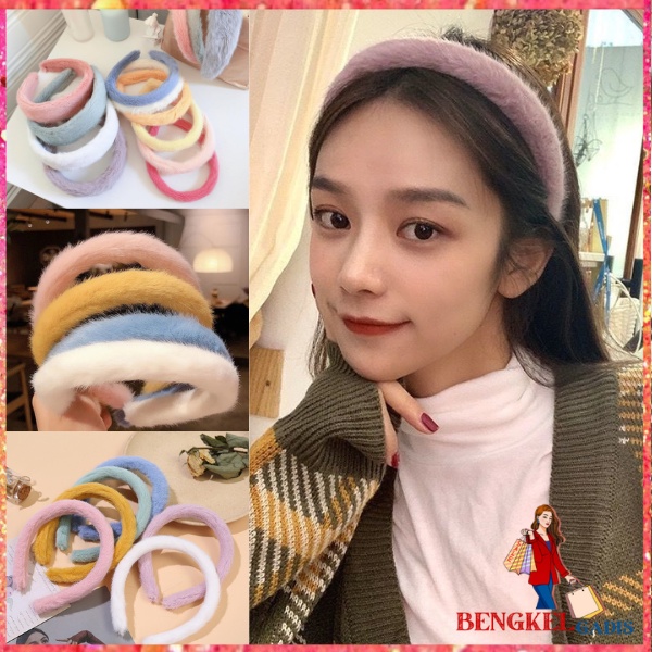 Jual BG Bando Busa Bulu Wanita Korea Bando Nagita Gigi Colourfull Bando ...